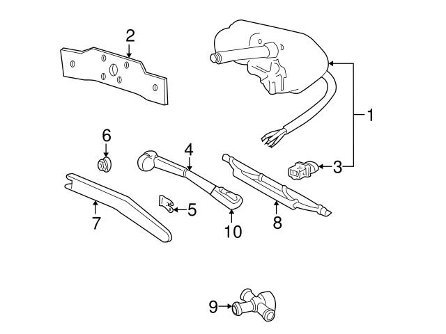 Genuine Volvo 9133738 Headlight Washer Nozzle; Front Right - Volvo
