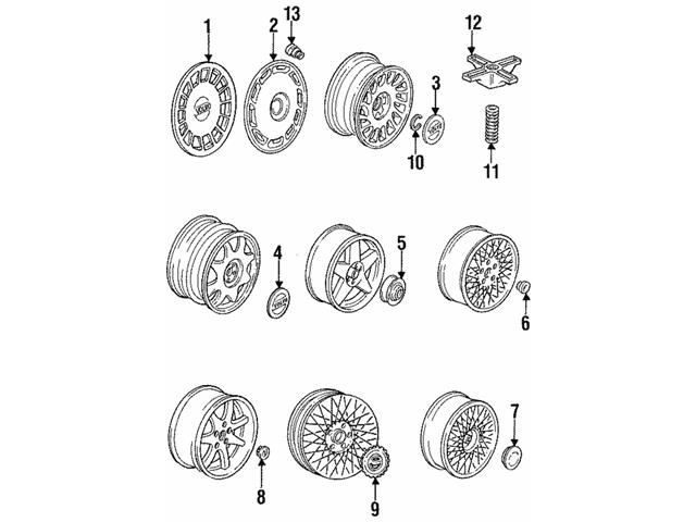 Genuine Volvo 9134011 Wheel Cap - Volvo