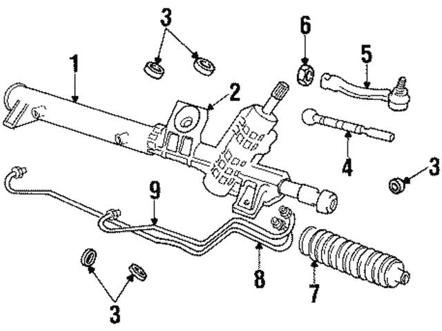 Genuine Volvo 9140941 Power Steering Line; Right - Volvo