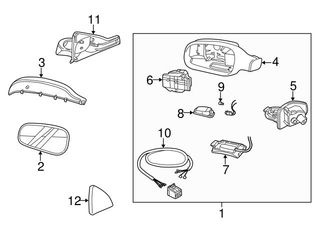 Genuine Volvo 9151936 Door Mirror Trim Ring; Right - Volvo