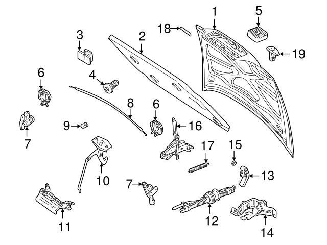 Genuine Volvo 9441855 Hood Release Handle Bracket - Volvo