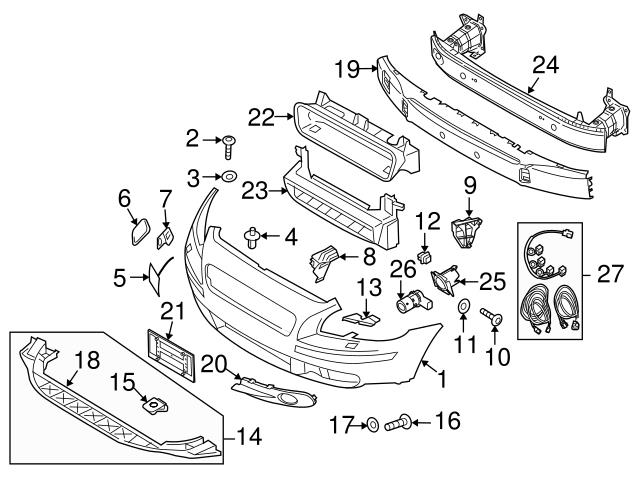Genuine Volvo 9466546 Fog Light Trim; Right - Volvo