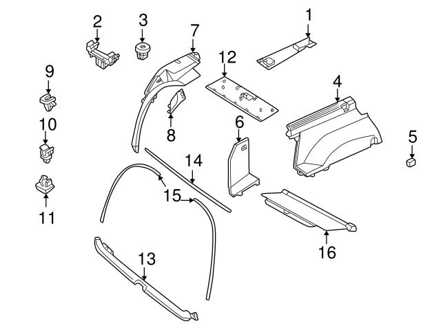 Genuine Volvo 9478056 Quarter Panel Trim Cap; Rear Right - Volvo