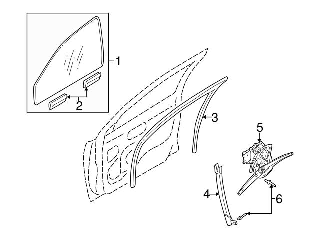 Genuine Volvo 9485899 Quarter Window Glass Run Channel; Left - Volvo