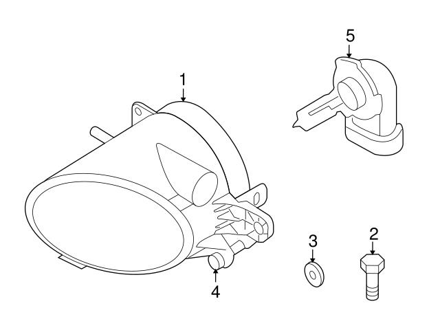 Genuine Volvo 987896 Fog Light Bulb; Left Front, Right Front - Volvo