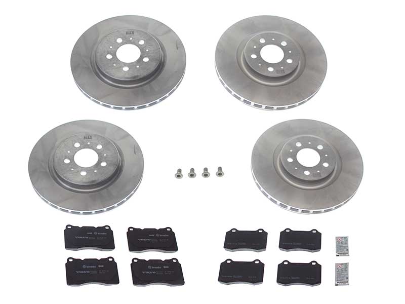 AAZ Preferred VOLVOBRKKIT1 Disc Brake Pad and Rotor Kit; Front and Rear ...