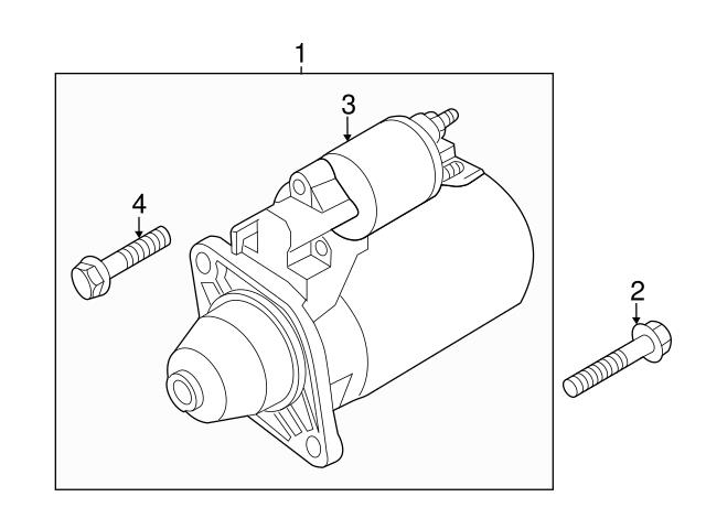 Genuine VW/Audi 012911023H Starter - Audi, VW | 012911023G VW012911023H