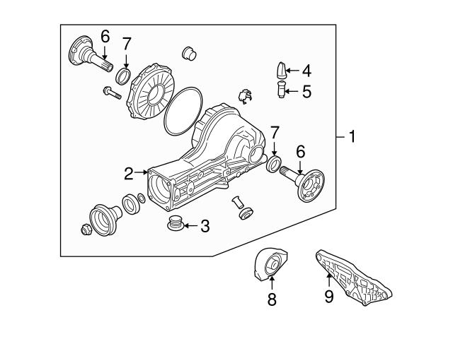 Genuine VW/Audi 01R525356E Drive Shaft Pinion Yoke; Left, Right - Audi ...