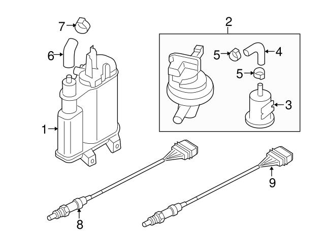 Genuine VW/Audi 022906262AN Oxygen Sensor; Front Left - VW | VW022906262AN