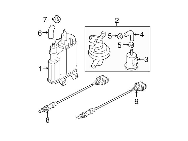 Genuine VW/Audi 022906262BS Oxygen Sensor; Rear Left - VW | VW022906262BS