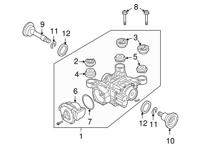 Genuine VW/Audi 02D525596F Axle Output Shaft Seal; Rear Right - Audi ...