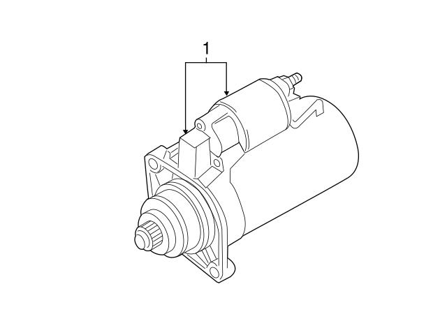 Genuine VW/Audi 02E911023J Starter - Audi, VW | VW02E911023J