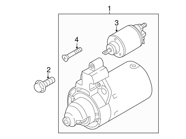 Genuine VW/Audi 02M911021B Starter - Audi, VW | VW02M911021B