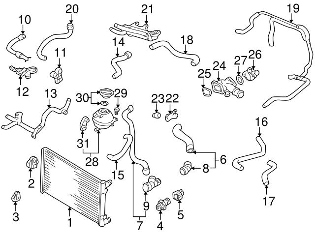 Genuine VW/Audi 038121065R Coolant Pipe - VW | VW038121065R