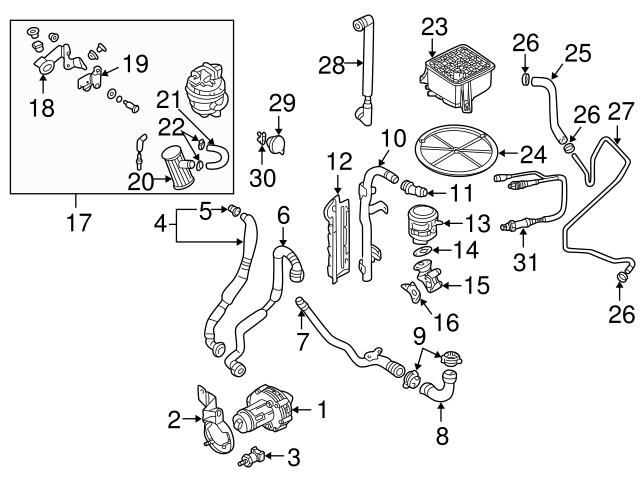 Genuine VW/Audi 038129807 Vacuum Reservoir - Audi, VW | 054129808 ...