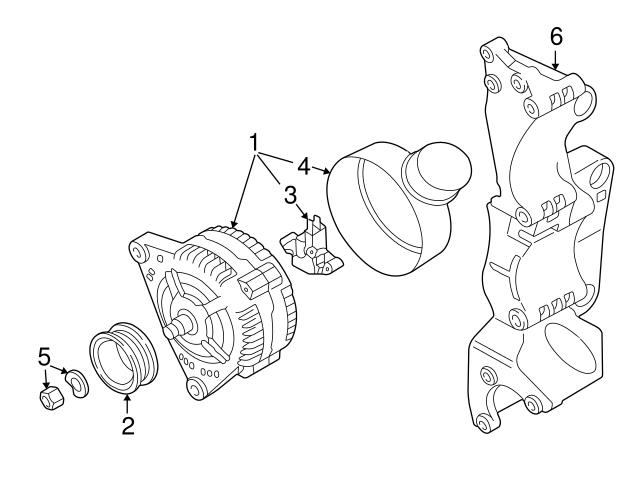 Genuine VW/Audi 038903018R Alternator - VW | 038903018A VW038903018R