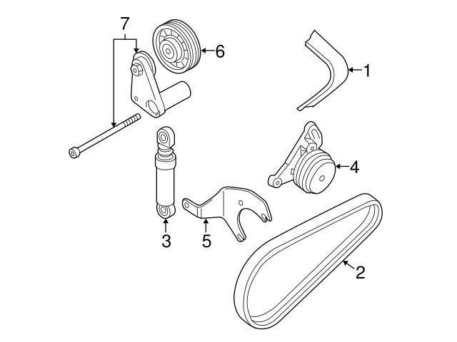 Genuine VW/Audi 038903145 Belt Tensioner Bracket - VW | VW038903145