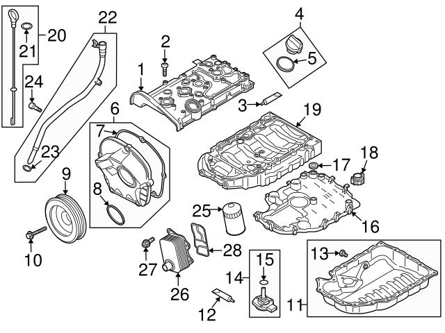 Genuine VW/Audi 03C907660T Oil Level Sender SKU: 1502439-VW-03C907660T ...