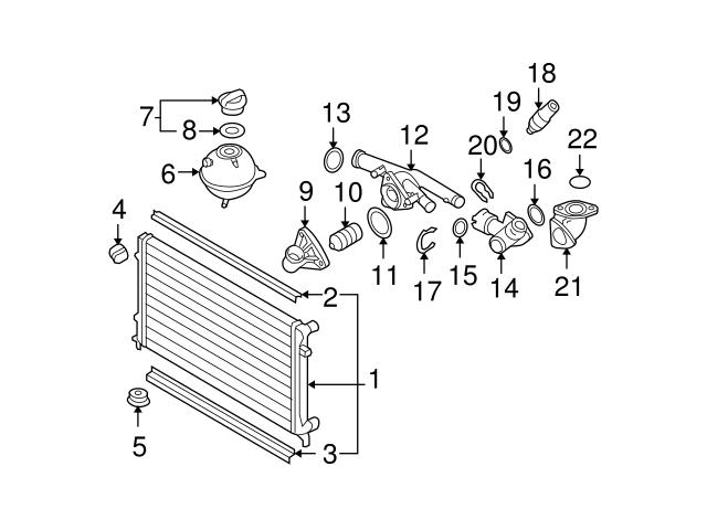 Genuine VW/Audi 03H121117 Thermostat Housing - VW | 03H121117A VW03H121117
