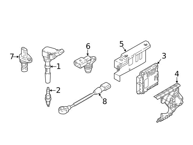 Genuine VW/Audi 03H905377A Ignition Knock (Detonation) Sensor - Audi ...