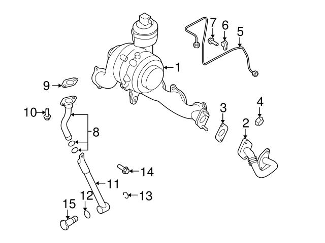 Genuine VW/Audi 03L145771 Turbocharger Oil Line - Audi, VW | VW03L145771