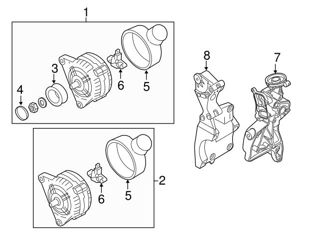 Genuine VW/Audi 03L903024MX Alternator - Audi | AU03L903024MX