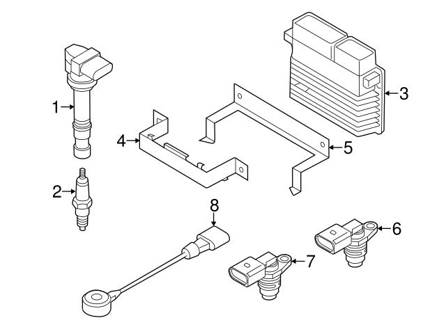 Genuine VW/Audi 04C907601K Camshaft Position/Reference Mark Sensor ...