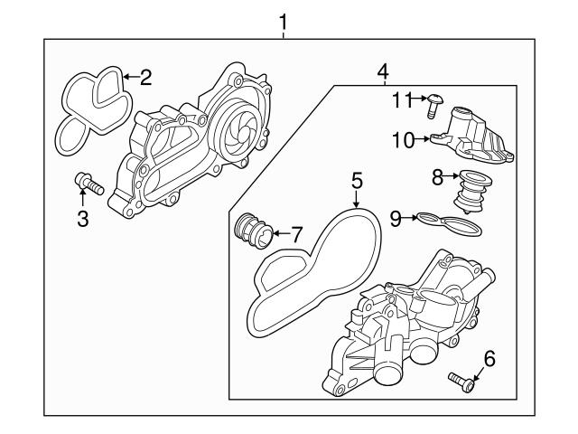 Genuine VW/Audi 04E121600CR Water Pump | 04C121600K 04E121600AD ...