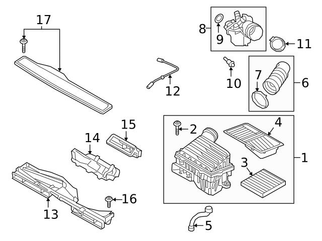 Genuine VW/Audi 04E129654R Air Intake Hose - VW | VW04E129654R