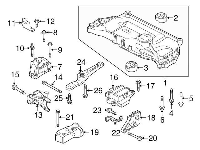 Genuine VW/Audi 04L199207 Engine Mount Bracket; Right - Audi, VW ...