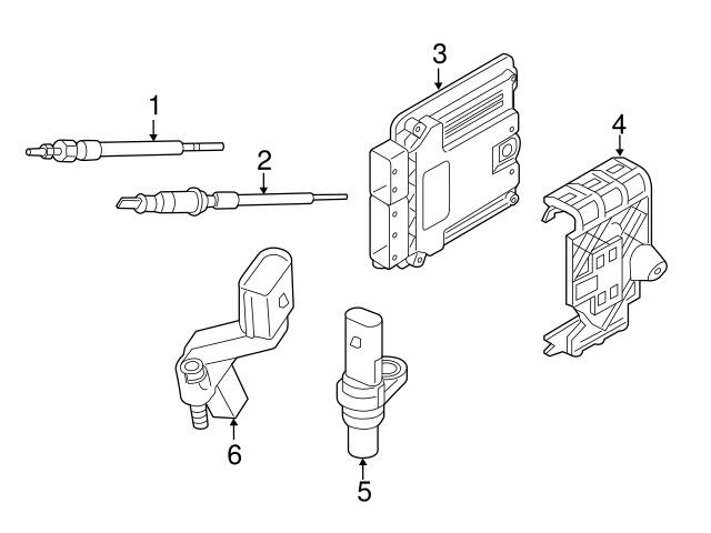 Genuine VW/Audi 04L906433B Crankshaft Position Sensor - Audi, VW ...