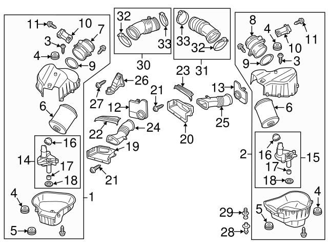 Genuine VW/Audi 057906461J Mass Air Flow Sensor; Left, Right - Audi ...