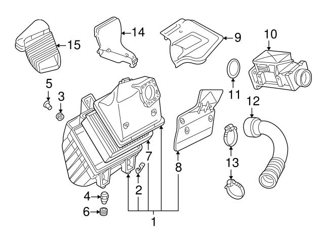 Genuine VW/Audi 058133356P Air Intake Hose; Rear - VW | VW058133356P