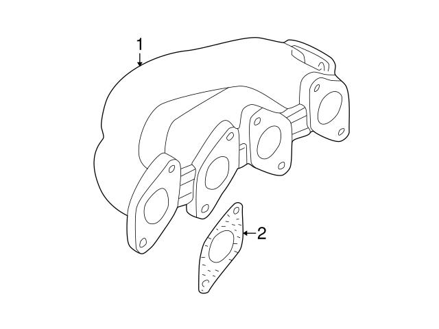 Genuine VW/Audi 058253033E Exhaust Manifold - Audi, VW | VW058253033E