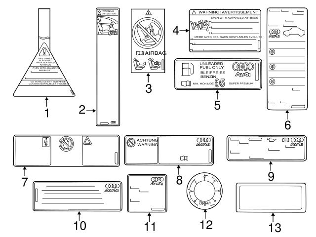 Genuine VW/Audi 059010533AH Emission Label - Audi | AU059010533AH