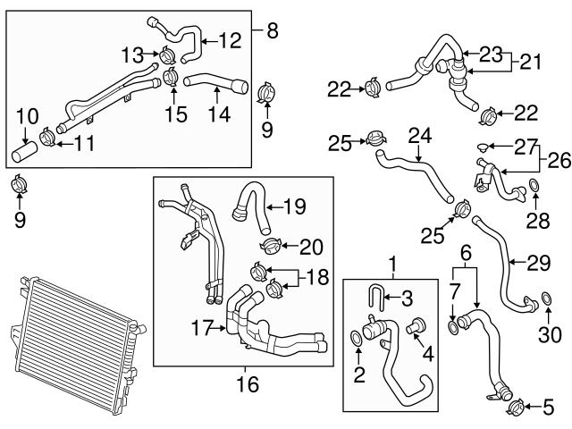 Genuine VW/Audi 059121071CK Coolant Pipe; Upper - Audi, VW | VW059121071CK