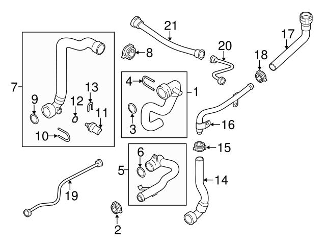 Genuine VW/Audi 059121071CR Coolant Pipe - Audi | 059121071CN ...