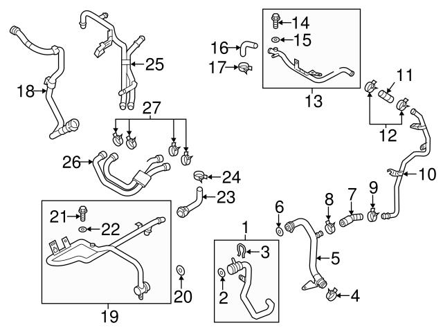 Genuine VW/Audi 059121105C Coolant Hose - VW | VW059121105C