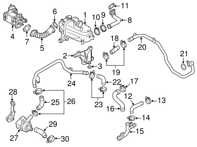 Genuine VW/Audi 059131425A EGR Cooler Bracket - Audi, VW | VW059131425A