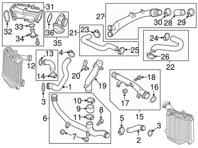 Genuine VW/Audi 059145762AB Turbocharger Intercooler Pipe - Audi, VW ...