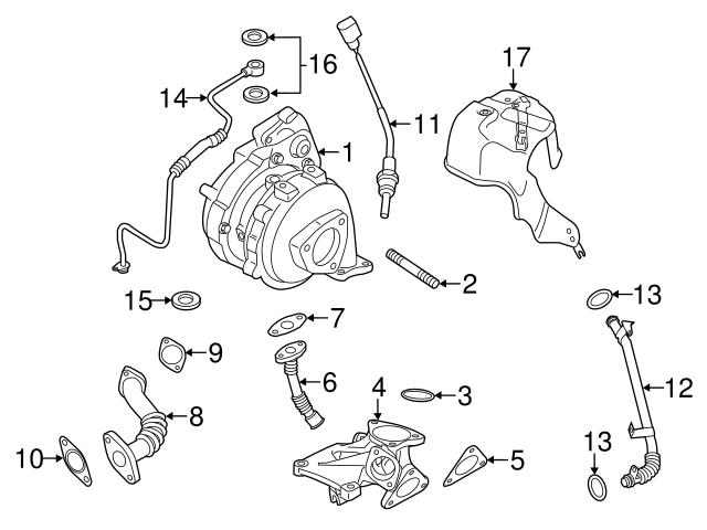 Genuine VW/Audi 059145771AC Turbocharger Oil Line - Audi, VW ...