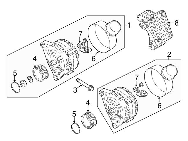 Genuine VW/Audi 059903019X Alternator - Audi | AU059903019X