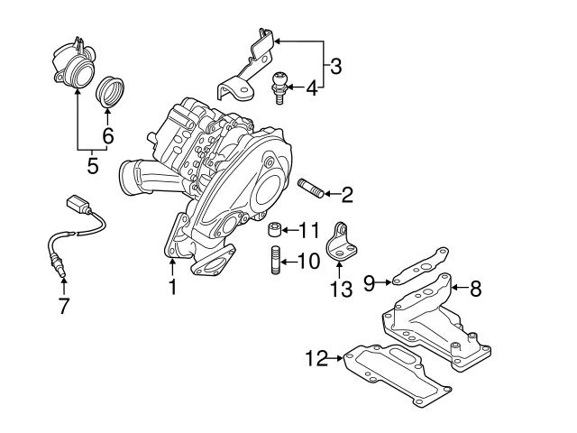 Genuine VW/Audi 059906088CL Exhaust Temperature Sensor - Audi, VW ...