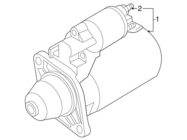 Genuine VW/Audi 059911024H Starter - Audi, VW | VW059911024H