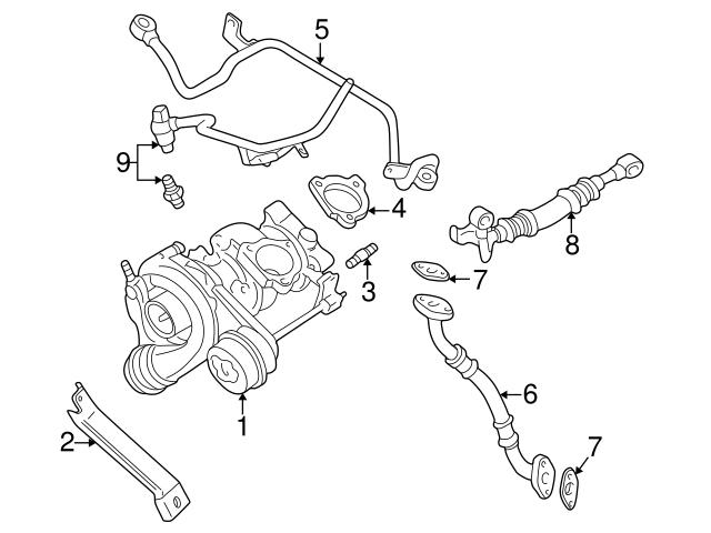 Genuine VW/Audi 06A145778P Turbocharger Oil Line - Audi | 06A145778K ...