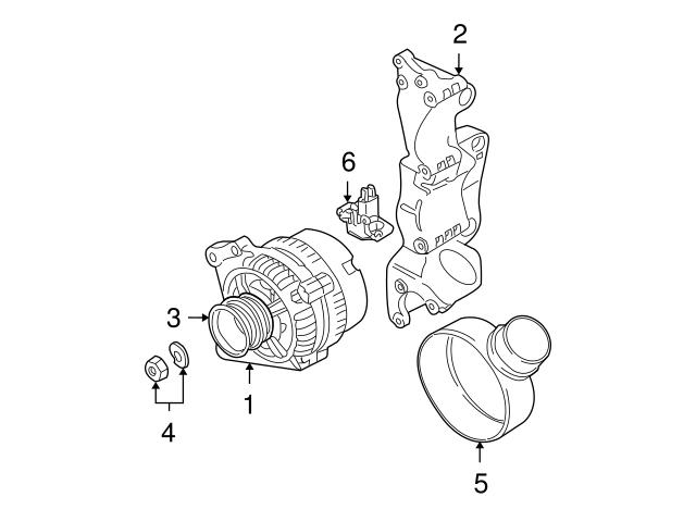 Genuine VW/Audi 06A903026AX Alternator - VW | 030903023JX 06B903018HX ...