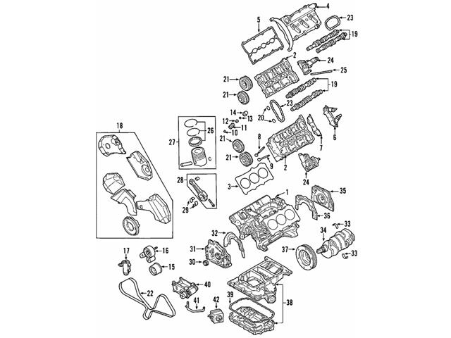 Genuine VW/Audi 06C103108D Timing Cover; Right - Audi | AU06C103108D