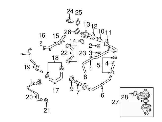 Genuine VW/Audi 06D121071R Coolant Pipe - Audi | AU06D121071R