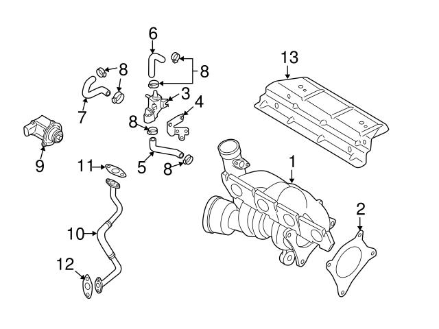 Genuine VW/Audi 06D145718M Vacuum Hose/Line; Lower - Audi | 06D145718L ...