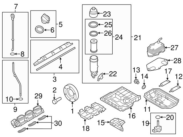Genuine VW/Audi 06E103471P Valve Cover; Left - Audi, VW | VW06E103471P